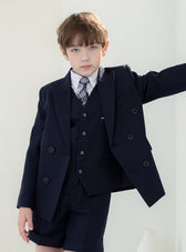 Kids' Suits|For formal suits for kids, Leo Navy Double Breasted 3 Piece ...